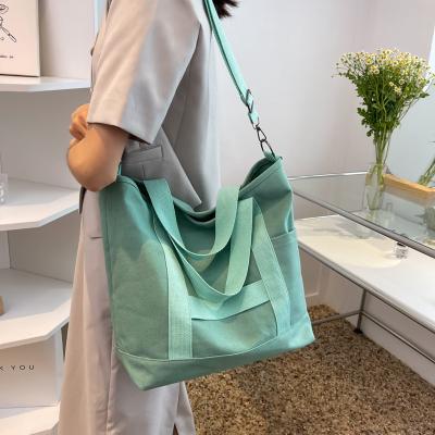 중국 패션 디자인용 맞춤 로고 컬러 에코 솜 캔버스 토트 어깨 가방 판매용