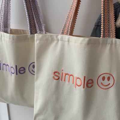 중국 맞춤형 에코 토테백 인쇄 재사용 면화 캔버스 문자 패턴으로 쇼핑 가방 판매용