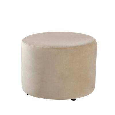 China Round Ottoman Chair,Table for Living Room,Cream Velvet Ottoman Chairs HL-8006 for sale