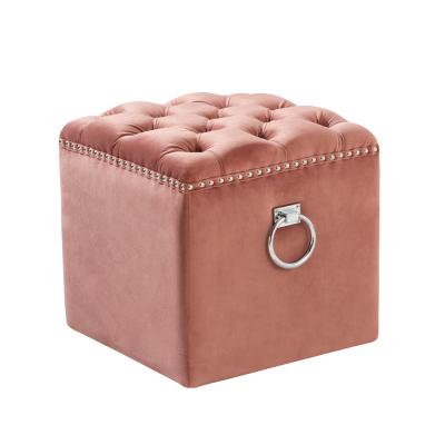 China Ring side Velvet Ottoman Chair with Stud & Buttons,Living Room Chair,Restaurant Chair,hotel chairs-HL-7031 for sale
