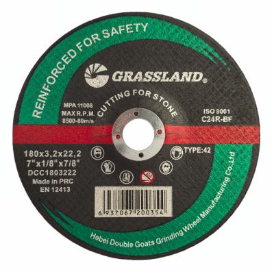 China 7" 180mm X 3.2mm X 22.2mm Stainless Steel Cutting Discs Angle Grinder Using EN 12413 for sale