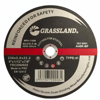 China 9" 230mm X 2mm X 22.2mm Stainless Steel Cutting Discs Angle Grinder Using EN 12413 for sale
