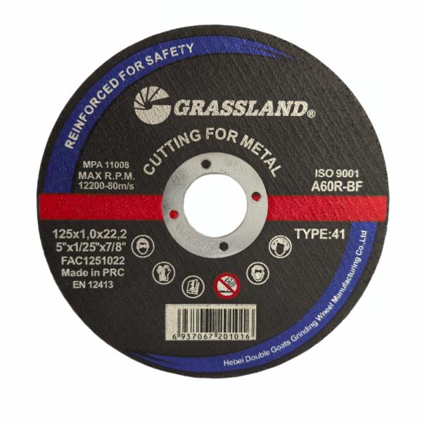 Quality GRASSLAND Metal Grinding Discs 125mm X 1mm X 22.2mm for Precise Vibration-Free Cutting for sale