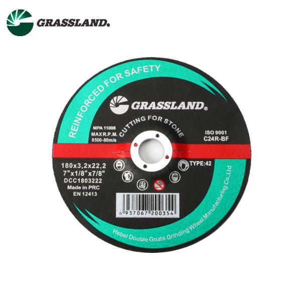 Quality Resin Stone Cutting Discs 180mm Diameter 3.2mm Thickness 22.2mm Hole Size Compatible with High Speed Angle Grinders for sale