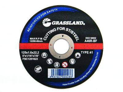 中国 5"ディスクを切る薄い補強されたまっすぐな研摩の金属 販売のため