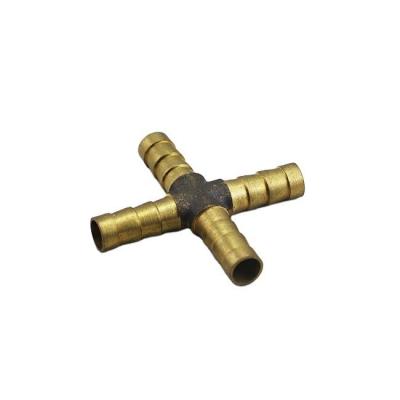 Cina Pneumatic Hydraulic Brass Female Male Straight Cross X Y T Shape Pipe Adapter Hose Barb Fitting in vendita
