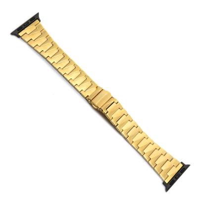 Китай Factory Wholesale Price Watch Band Fashion Gold 304 Stainless Steel Apple Band with Spring Buckle продается