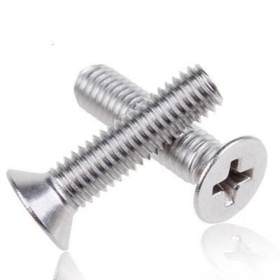 Cina C1022 304 316 Stainless Steel Csk Head ISO7046 Bolt Cross Recessed Flat Head Machine Screw in vendita