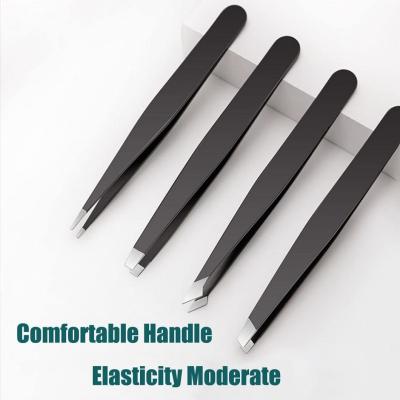 Cina Tweezers With Travel Case, Great Precision Upgrade Professional Anti-Rust Alloy Tweezers  Eyebrows Facial Hair in vendita