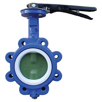 中国 EPDM は造船/織物のための手動ラグナットの蝶弁のウエファーのタイプをつけました 販売のため