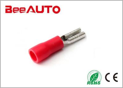 China FDD1.25 Red Female Cable Electrical Crimp Connector Brass Insulated Ferrule Vinyl Sleeve 0.5 - 6mm2 for sale