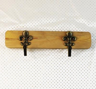 China Modern ZAKKA Wall Hanger with 2 Hooks Wooden Wall Coat & Bag Hanger Wall Rack Storage Shelf Home Decoration for sale