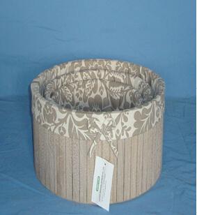 China New brown luxury round wooden box with lining for sale