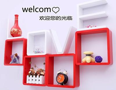 China Korean Style Love Storage Rack Wall Shelf Wall Hanger Home & Wall Decor Creative Gift White Color for sale