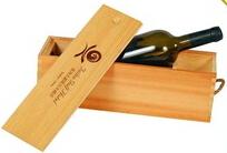 China Unfinished Wooden Christmas Wine Bottle Gift Box for Gifts Packaging for sale