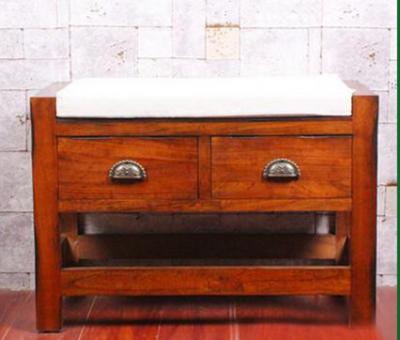 China Wooden storage bench for chang shoes for sale