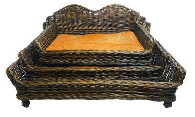 China hot sell popular and comfortable willow dog/pet house with fabric for sale