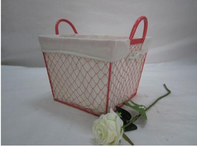 China small wire gift basket with metal handle, more color option for sale