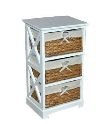 China white color cabinet with rush chest for sale
