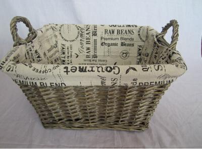 China Better Homes and Gardens Willow Magazine Basket, Grey for sale