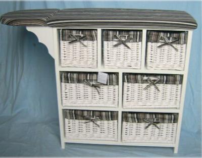 China Folding wooden ironing board with drawer for sale