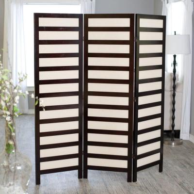 China Handmade Solid Wood Frame 3 Panels Wholesale Room Dividers Folding Screen for sale