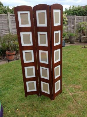 China Photo Style Furniture Living Room Foldable Wood Frame Screens Room Divider for sale