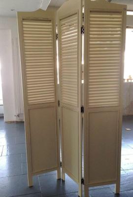 China Foldable 3 Panels Wooden Decorative Screens Room Divider Partition Wall for sale
