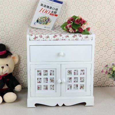 China Wood Standing Handmade Weave Storage Basket Cabinet Sideboard for sale
