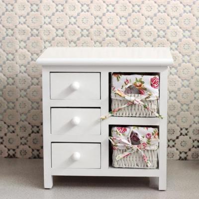 China Painting Style Bedroom Corner Cabinet Wooden Drawers Bathroom Furniture for sale