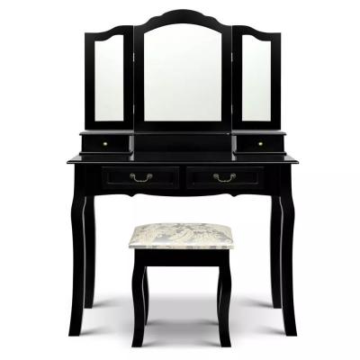 China Wooden Makeup Table Professional Dressing Table With Mirror MDF for sale
