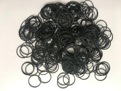 China Black Color NBR O Ring / Soft Mini O Rings Oil Resistance 2mm Thickness for sale