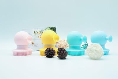 China Octopus Shape Versatile Body Scrubber Silicone With Soap Dispenser for sale