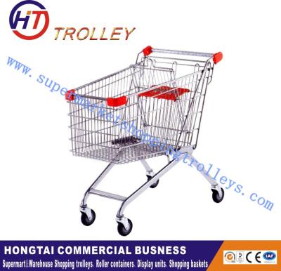 Cina Carrello di acquisto del carrello di acquisto del filo di acciaio di Walmart per il supermercato 100L in vendita