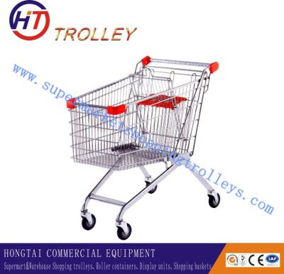 Cina Carretti d'acciaio dei carrelli di acquisto del supermercato di stile europeo spiegati in vendita