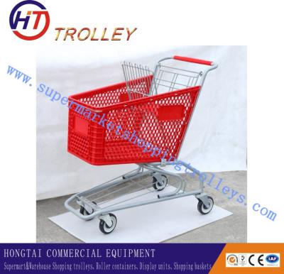 Cina Carretto di plastica dei carrelli di acquisto di colore rosso con servizio del ODM dell'OEM di Seat del bambino in vendita