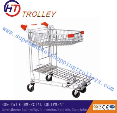 Cina Carrelli d'acciaio pieganti di acquisto del supermercato della mano per il magazzino in vendita