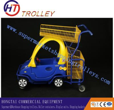 Cina Plastica variopinta/carrelli d'acciaio di acquisto del supermercato per l'OEM bambino/dei bambini in vendita