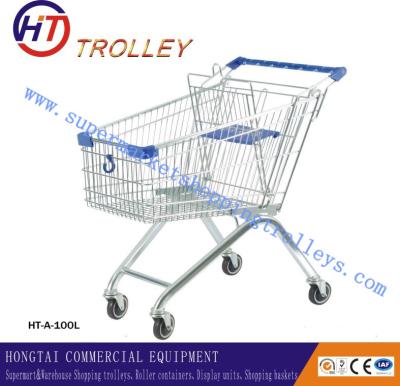 Cina Carrelli a quattro ruote di acquisto del grande supermercato d'acciaio con il bambino Seat in vendita