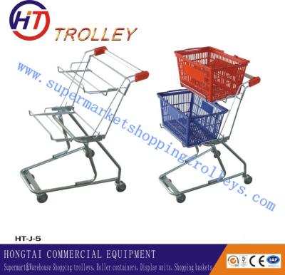 Cina Carrelli d'acciaio luminosi di acquisto del supermercato di stile giapponese, carrello del canestro in vendita