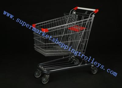 Cina Carrello d'acciaio del supermercato di mostra durevole, carrello moderno 100L in vendita
