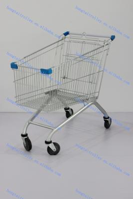 Cina Carrelli di acquisto del supermercato del metallo del cromo, stile europeo con 4 ruote in vendita