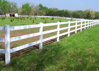 China 2 Rails Plastic Paardenveld hek Paardenveiligheids hek Paddock Plastic Rail hek Te koop