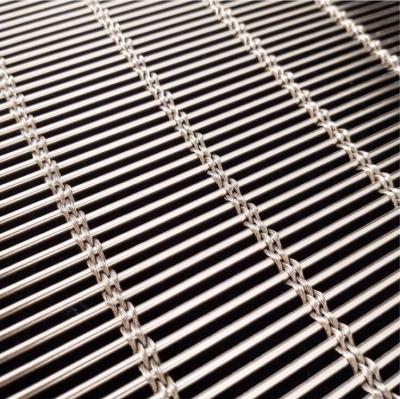 China Crimped Woven Architectural Stainless Steel Mesh For Hospitality Luxury Hotel Lobby for sale