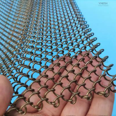 China Metal Space Divider Coil Chain Link Drapery Curtain for sale