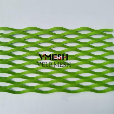China Hexagon Hole Expanded Curtain Wall Metal Mesh Facade Cladding Facades Decoration for sale
