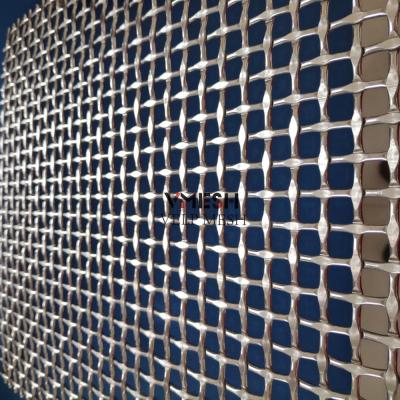 China Decorative Wire Mesh Metal Facade With Stainless Steel Crimped Woven Mesh Wire Diameter 1mm-4mm for sale