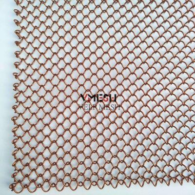 China Aluminum Coil Drapery Woven Wire Mesh Metal Curtain For Home Decoration for sale
