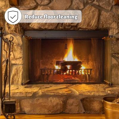 China Customized Size 6*6mm Chain Link Metal Curtain In Pairs Design Fireplace Screen Mesh for sale