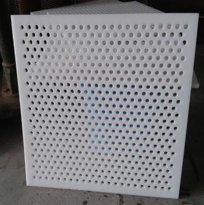 China White PVC Plastic Perforated Mesh Panel Thin Sheet For Food Industry for sale